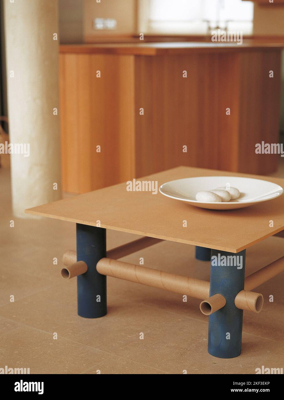 A square table made from cardboard elements Stock Photo - Alamy