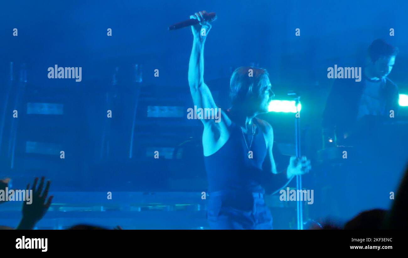 Los Angeles, California, USA 11th November 2022 Singer Aaron Bruno and ...