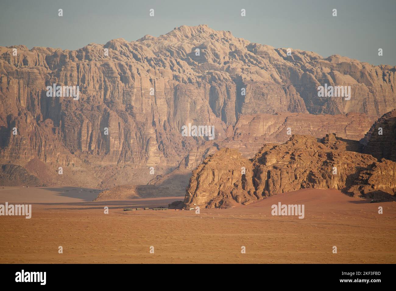 Wadi Rum desert UNESCO world Heritage Protected area. Populated by ...