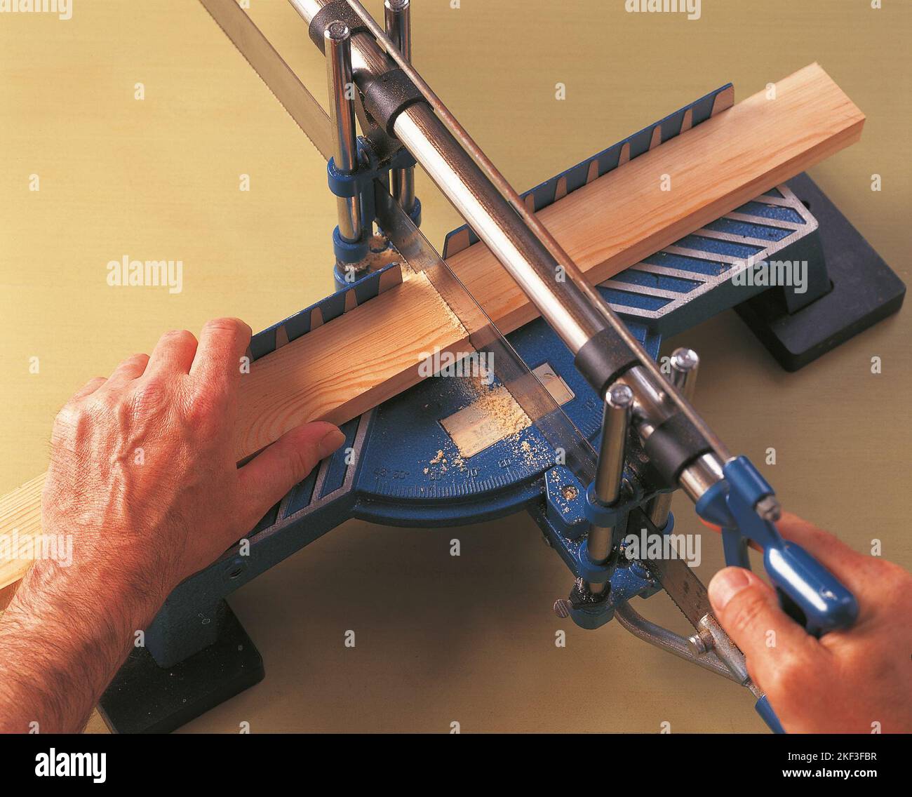 Cutting timber mitre saw hi-res stock photography and images - Alamy