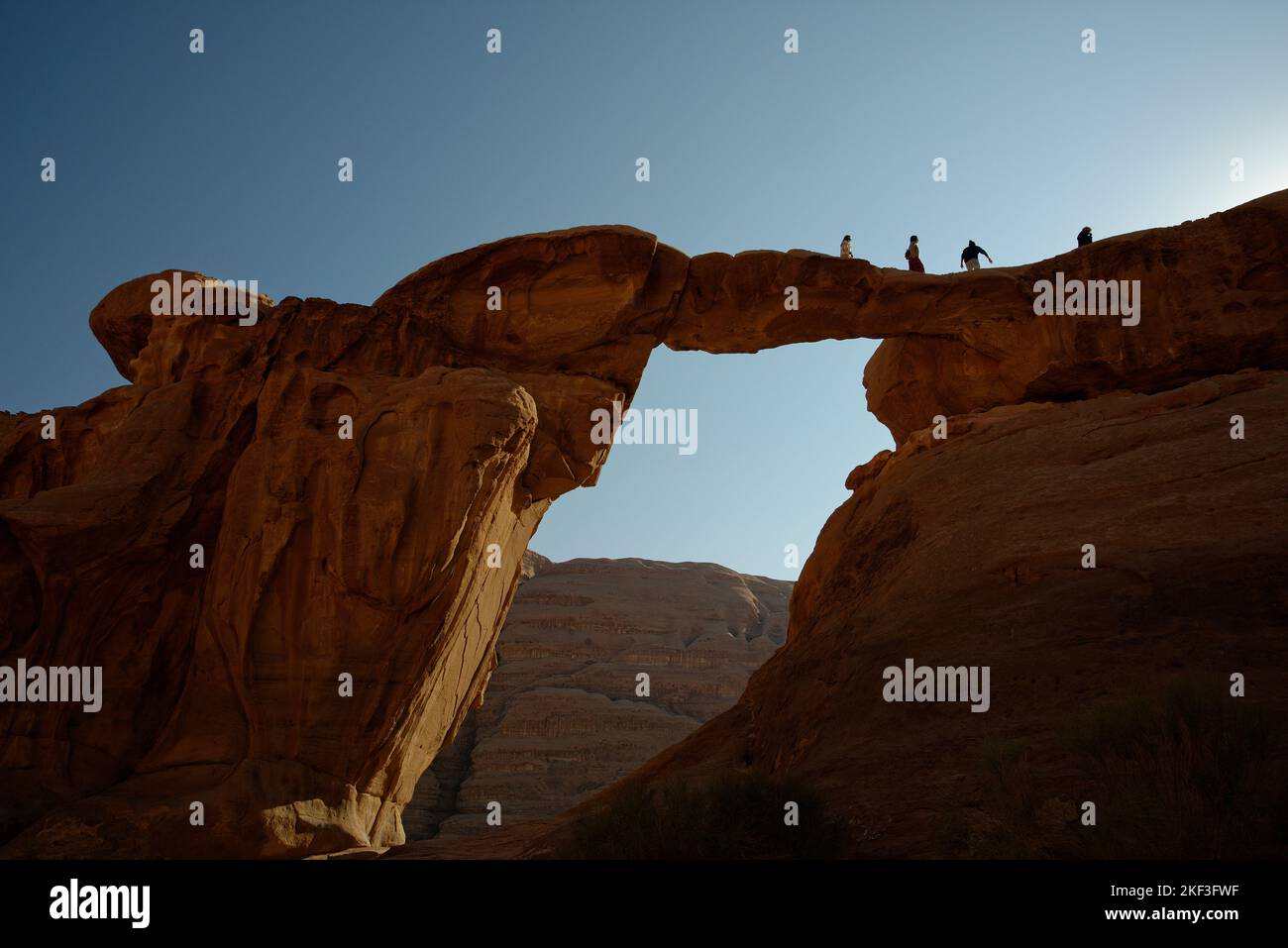 Stone bridge in the Wadi Rum desert UNESCO world Heritage Protected ...