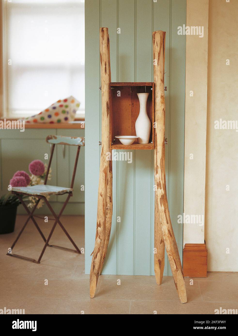 A wooden display case Stock Photo - Alamy