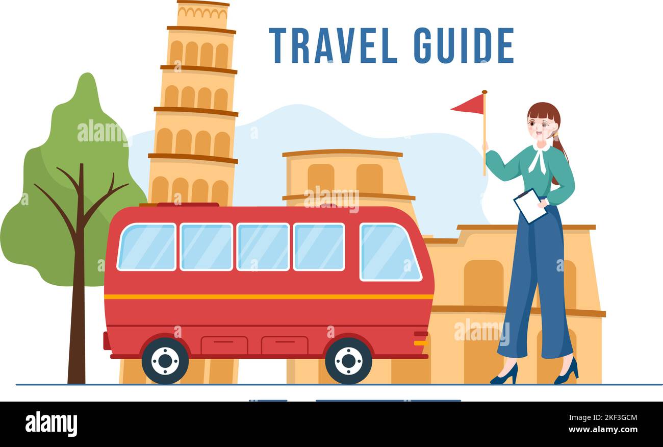 Travel Guide and Tour with Showing Interesting Places to Group of ...