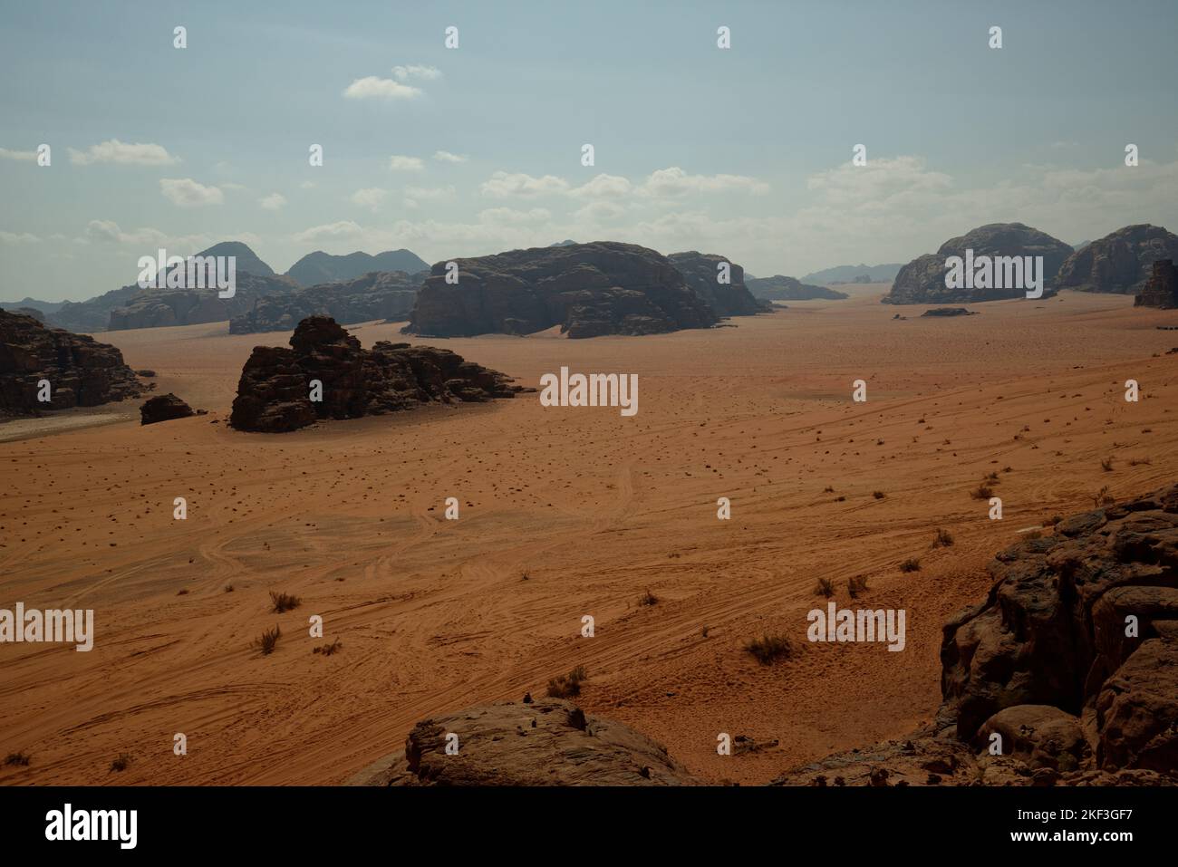 Wadi Rum desert UNESCO world Heritage Protected area. Populated by ...