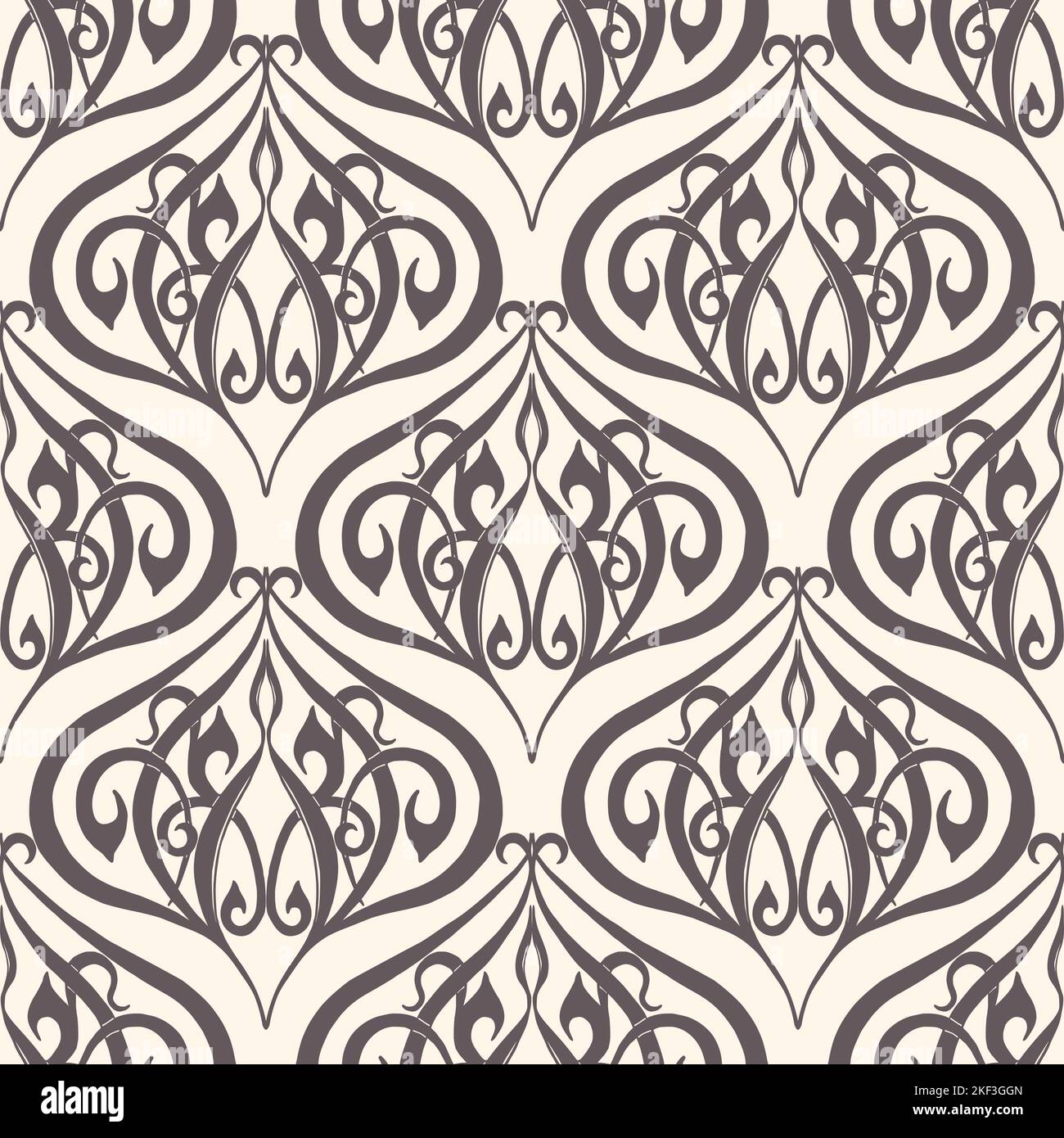Ornamental seamless pattern. Design elements hand-drawn with pen and ink. Classic vintage ...