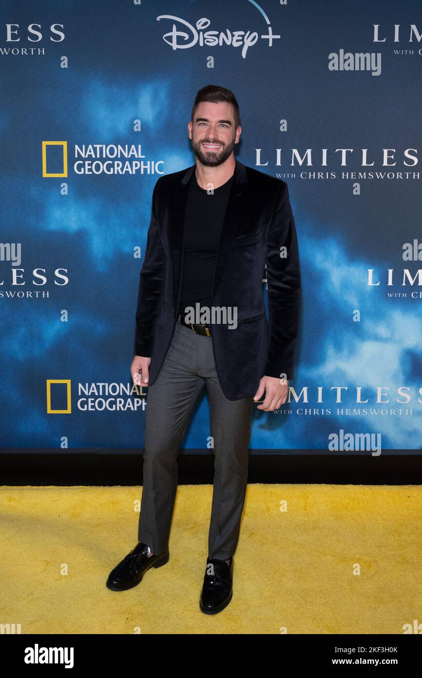 Ryan Craven arrives on the red carpet for the premiere of 'Limitless with Chris Hemsworth' at ...