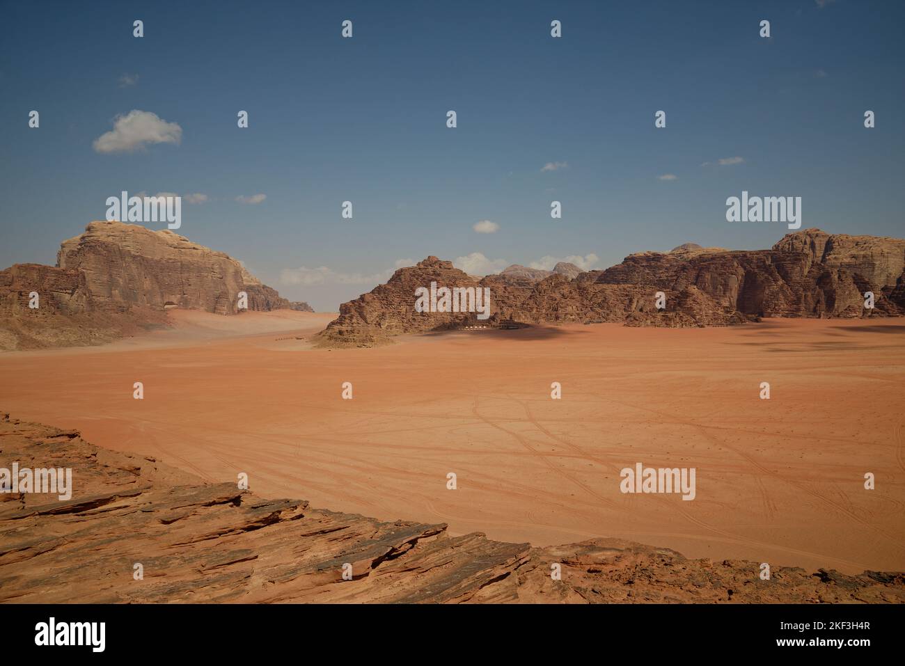 Wadi Rum desert UNESCO world Heritage Protected area. Populated by ...