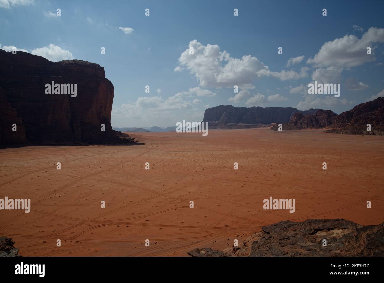 Wadi Rum desert UNESCO world Heritage Protected area. Populated by ...