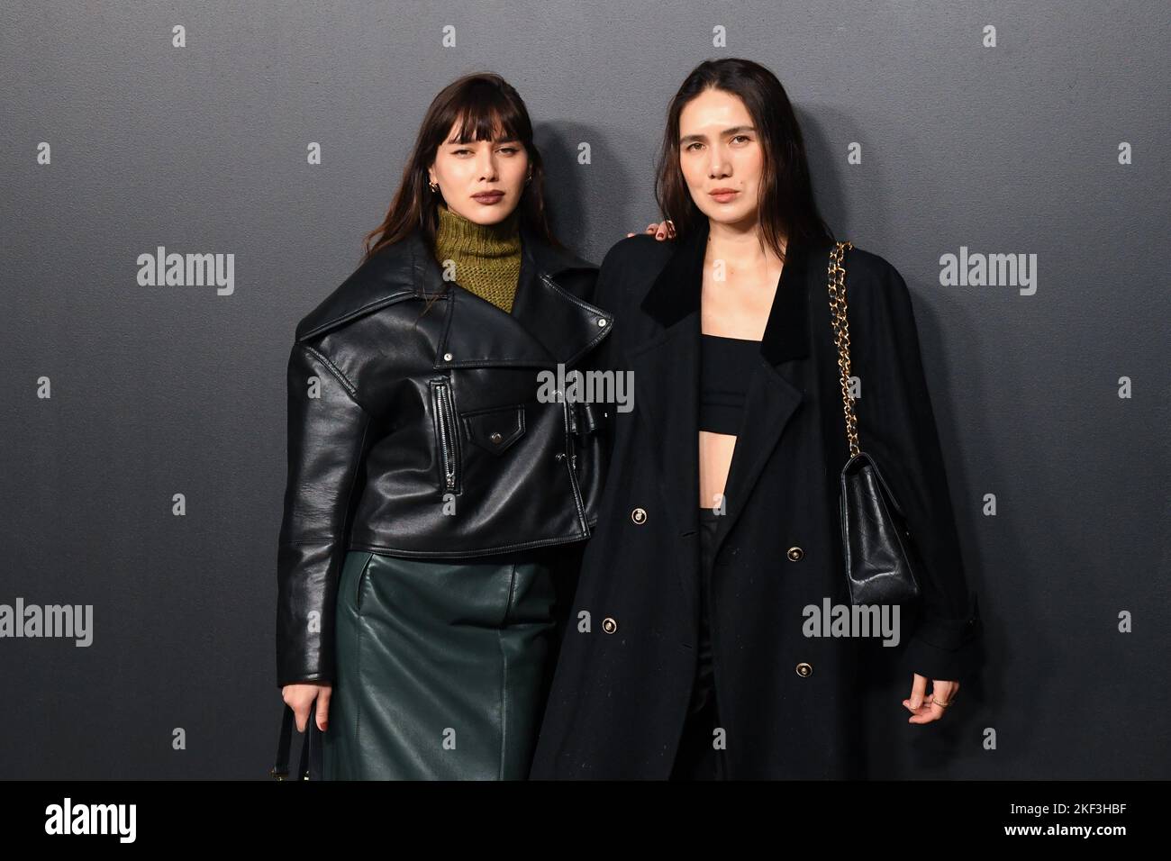 Natalie Suarez and Dylana Suarez walking the red carpet at the Mugler ...