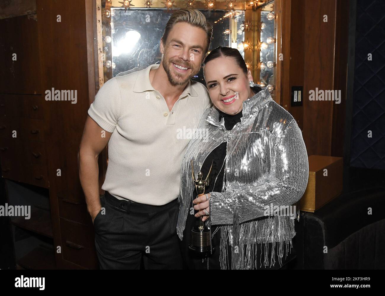 (L-R) Derek Hough and Tessandra Chavez winners of Outstanding ...