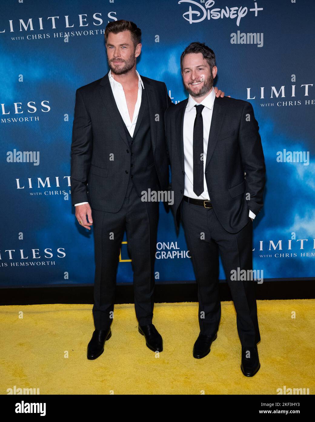 Chris Hemsworth and Ben Grayson arrive on the red carpet for the ...