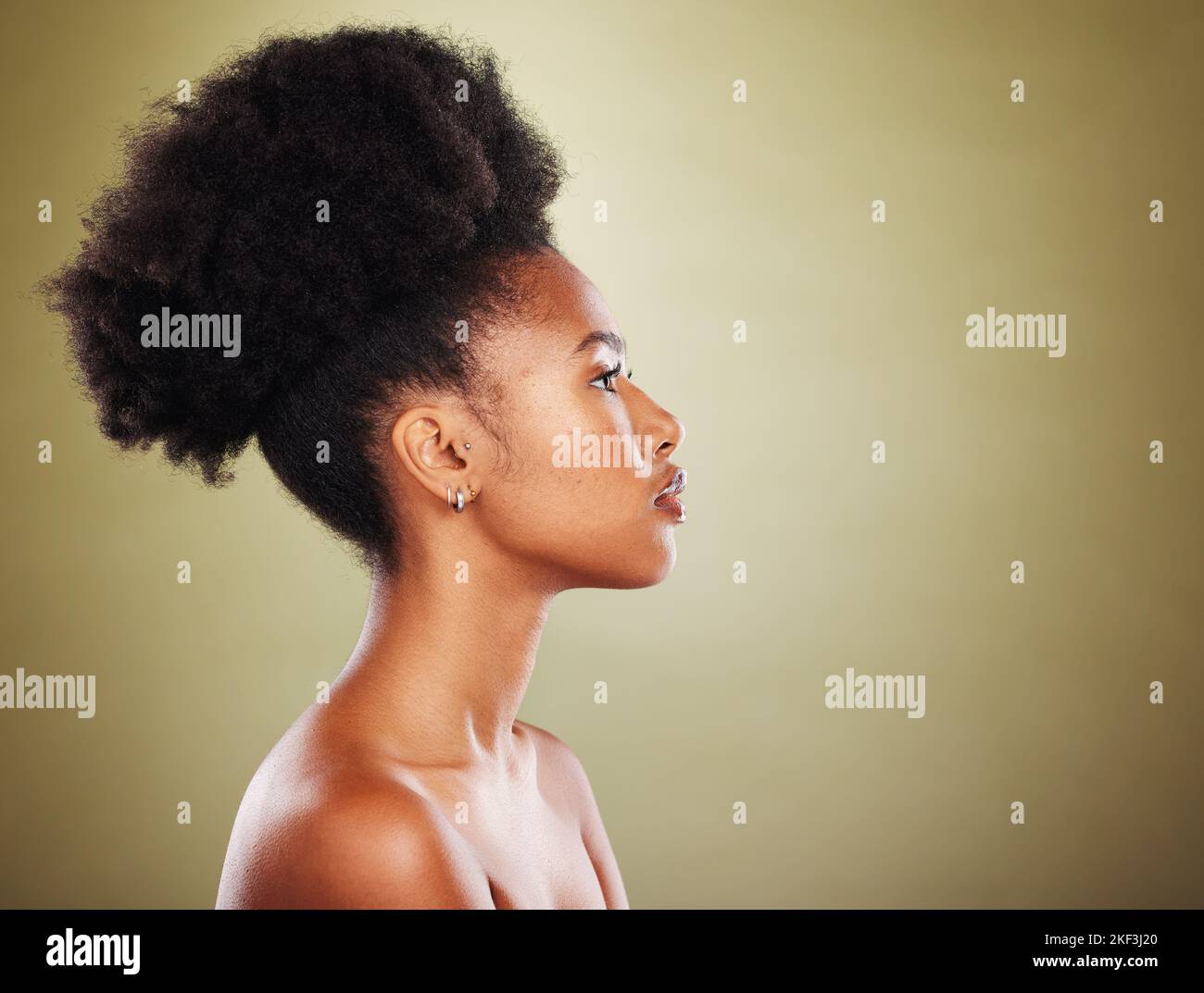 Profile face african girl hi-res stock photography and images - Alamy