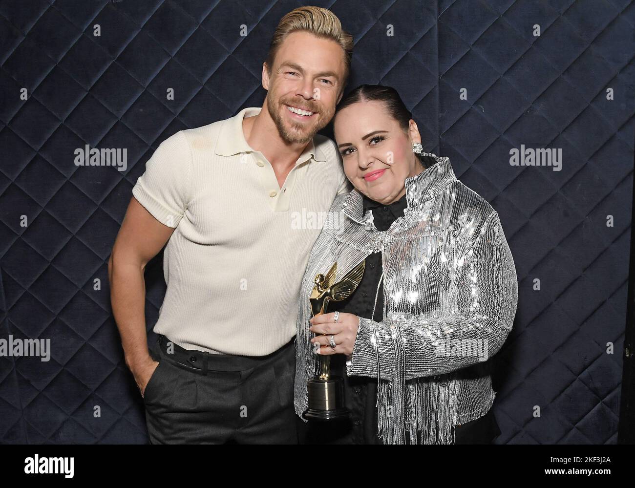 (L-R) Derek Hough and Tessandra Chavez winners of Outstanding ...