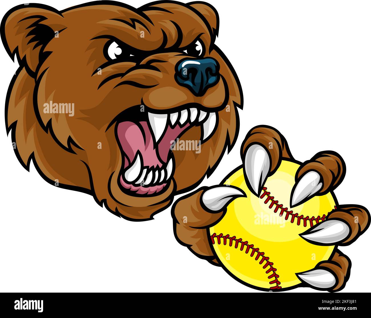 Bear Softball Animal Sports Team Mascot Stock Vector Image & Art - Alamy
