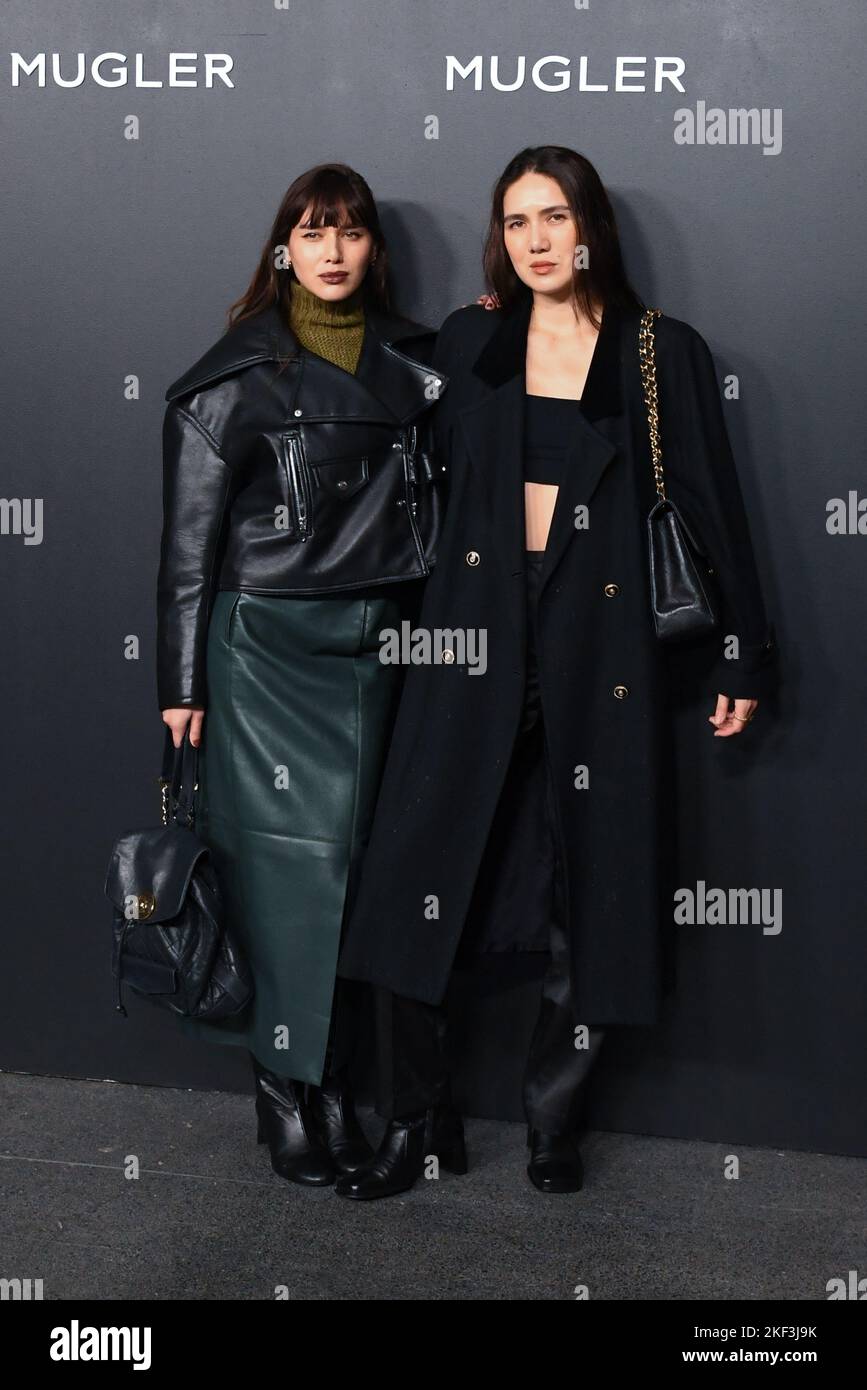 Natalie Suarez and Dylana Suarez walking the red carpet at the Mugler ...