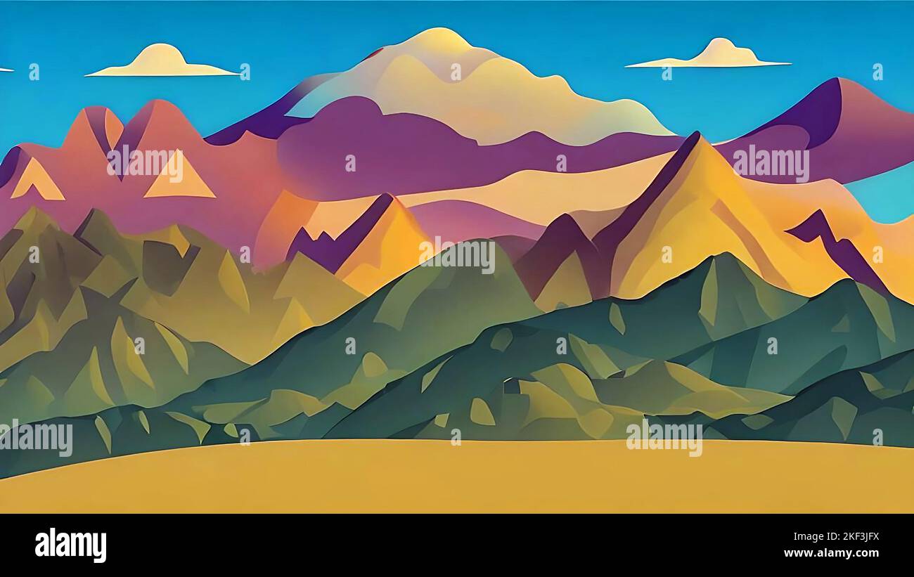 Blue mountain illustrated map hi-res stock photography and images - Alamy