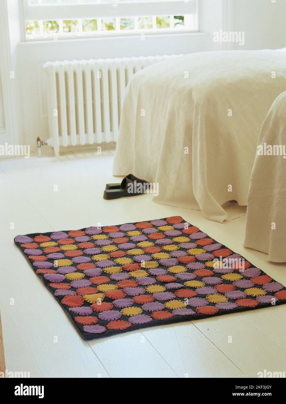 A recycled felt penny rug Stock Photo - Alamy