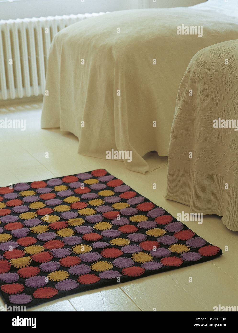 A recycled felt penny rug Stock Photo - Alamy