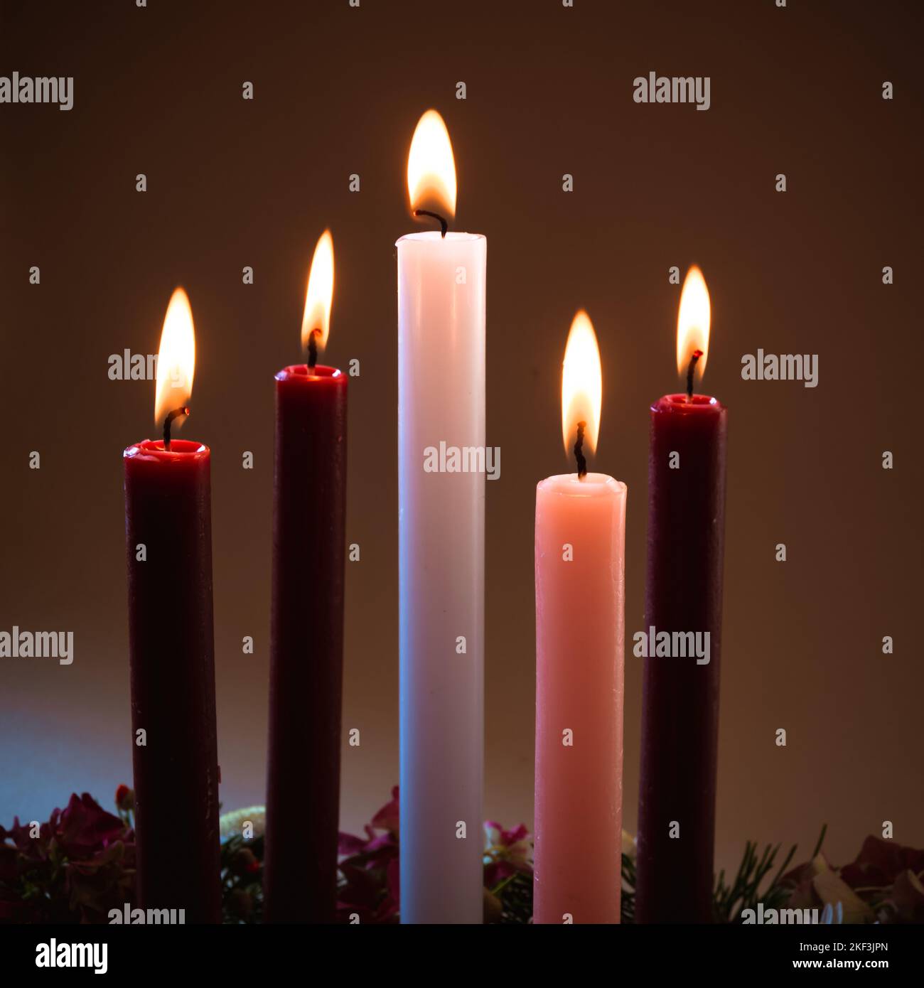 Advent Candles 1 Lit