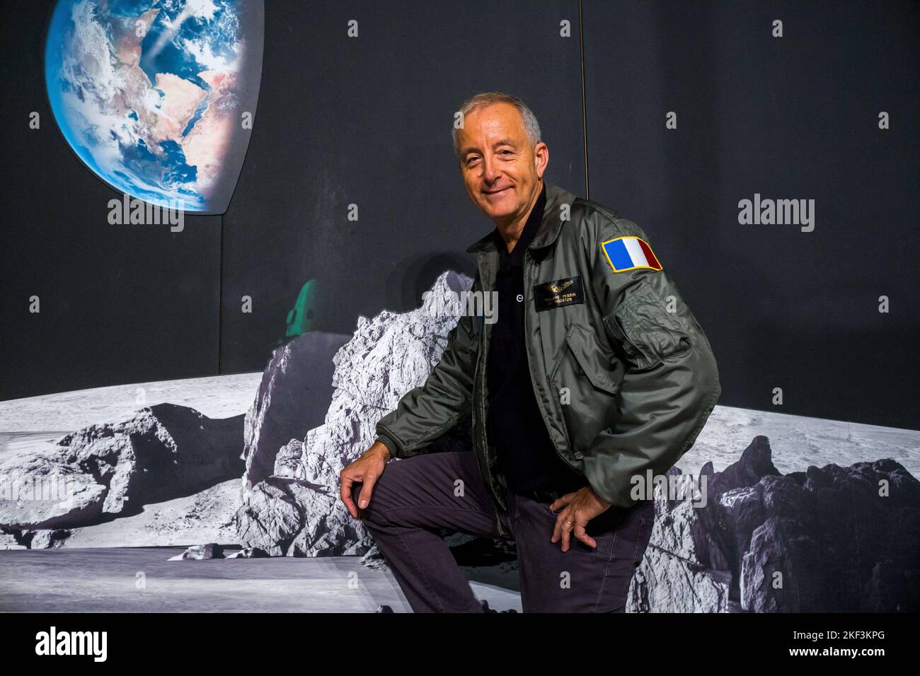 Philippe Perrin, Astronaut, in the exhibition space, Episode II, the ...