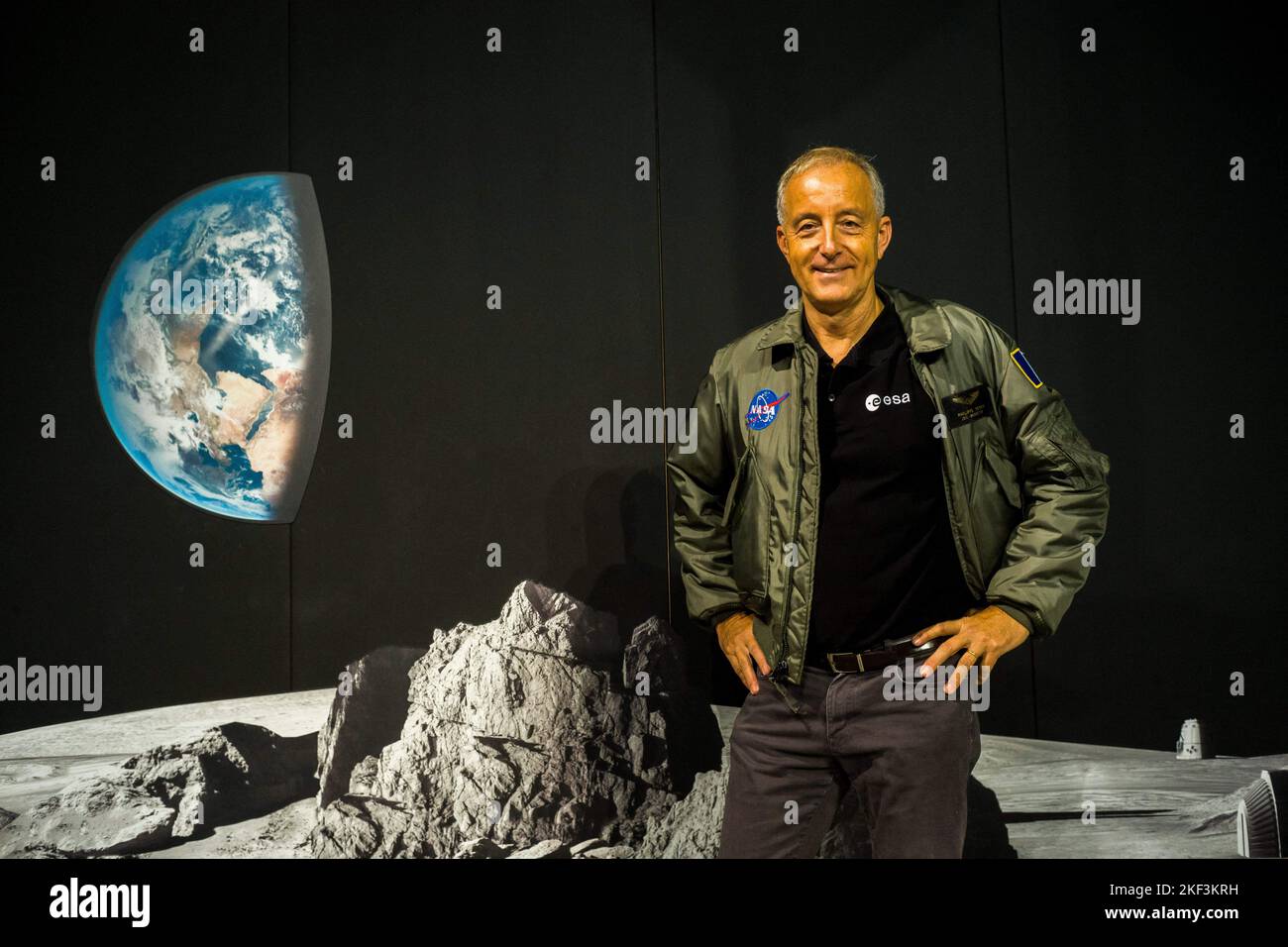 Philippe Perrin, Astronaut, in the exhibition space, Episode II, the ...
