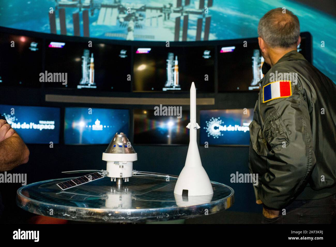 Philippe Perrin, Astronaut, in the exhibition space, Episode II, the ...