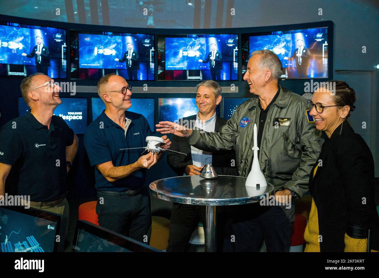 From left to right, Mr Didier Radola, Airbus DS. Mr Christophe ...