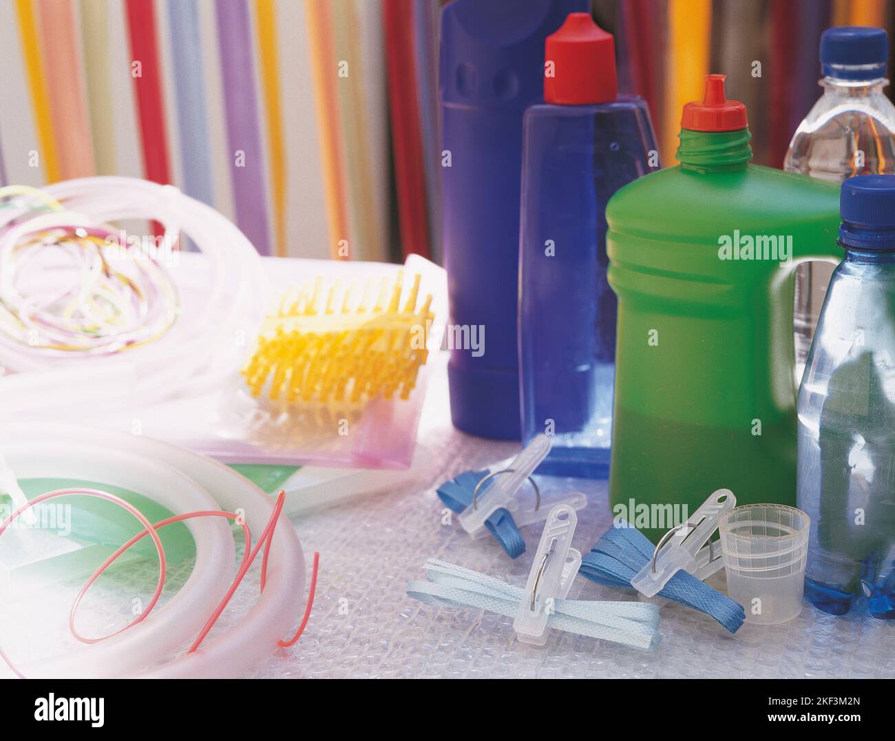 A selection of plastic materials Stock Photo - Alamy
