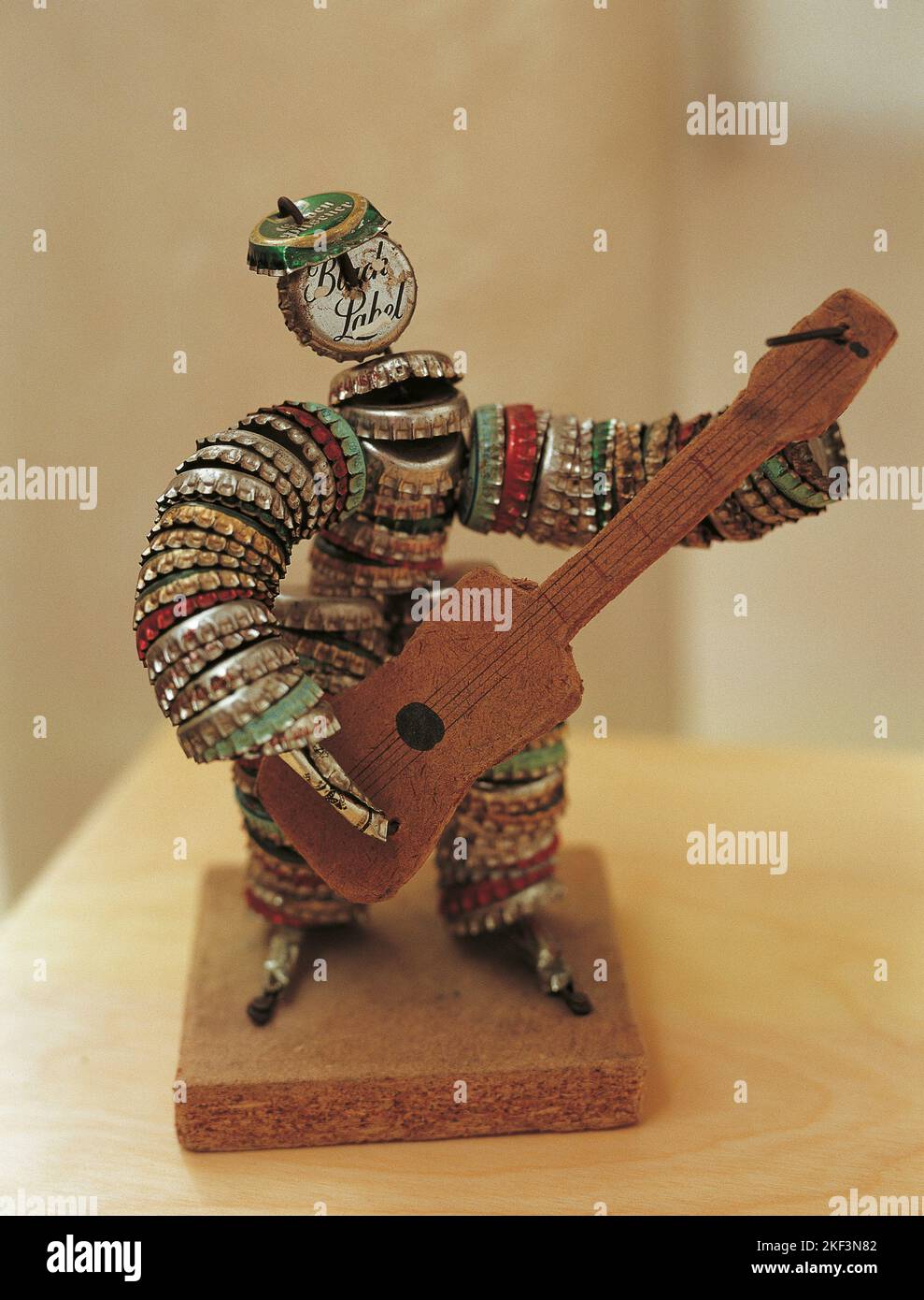 A recycled bottle cap man Stock Photo - Alamy