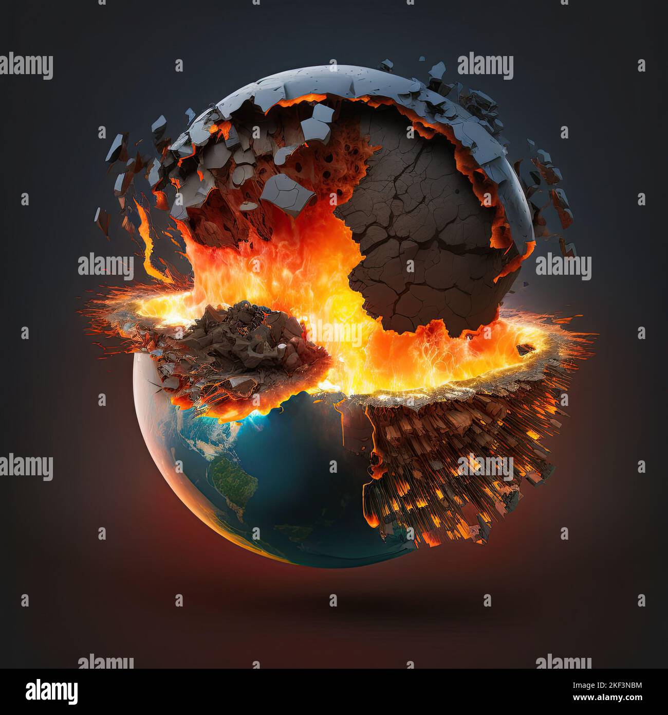 Earth cutaway hi-res stock photography and images - Alamy