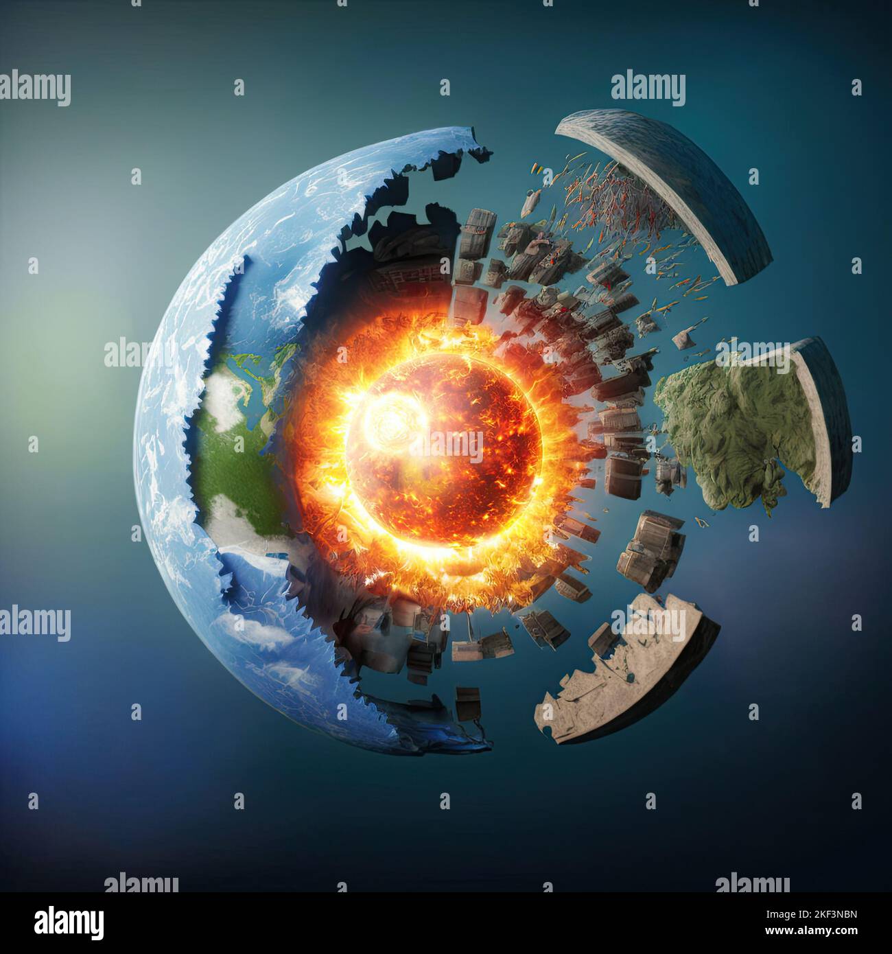 Earth cutaway hi-res stock photography and images - Alamy