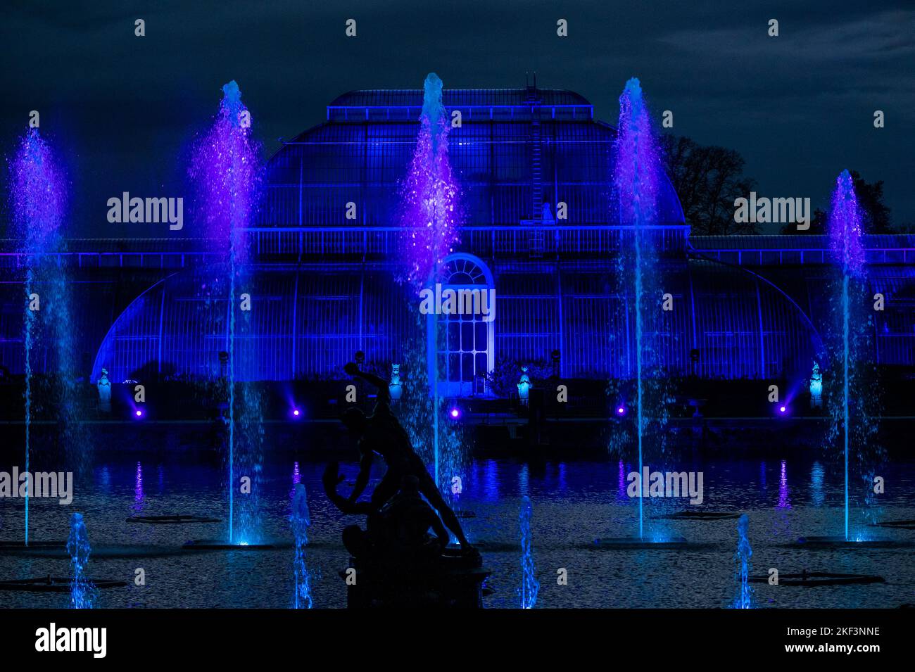 London, UK. 15th Nov, 2022. The Palm House pond show - Christmas at Kew ...