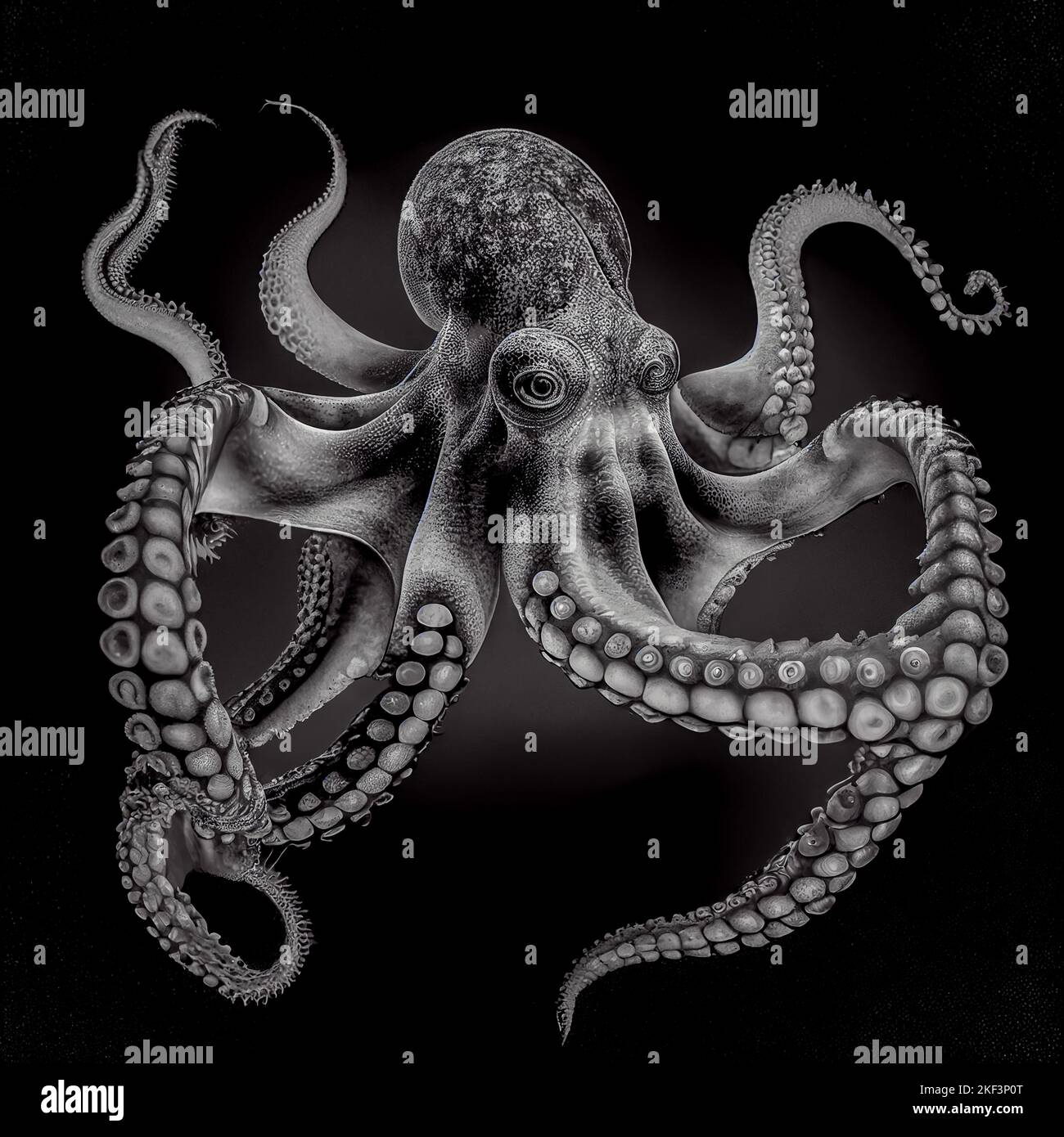 Black And White Octopus Photography