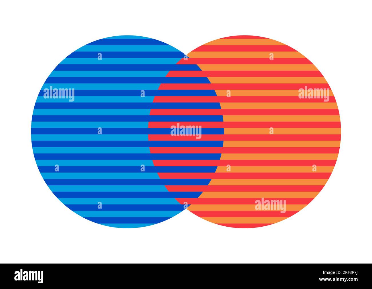 Venn diagram 2 circle with line chart infographic sign Stock Vector ...