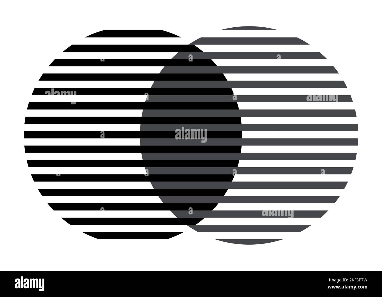 Venn diagram 2 circle with line chart infographic sign Stock Vector ...