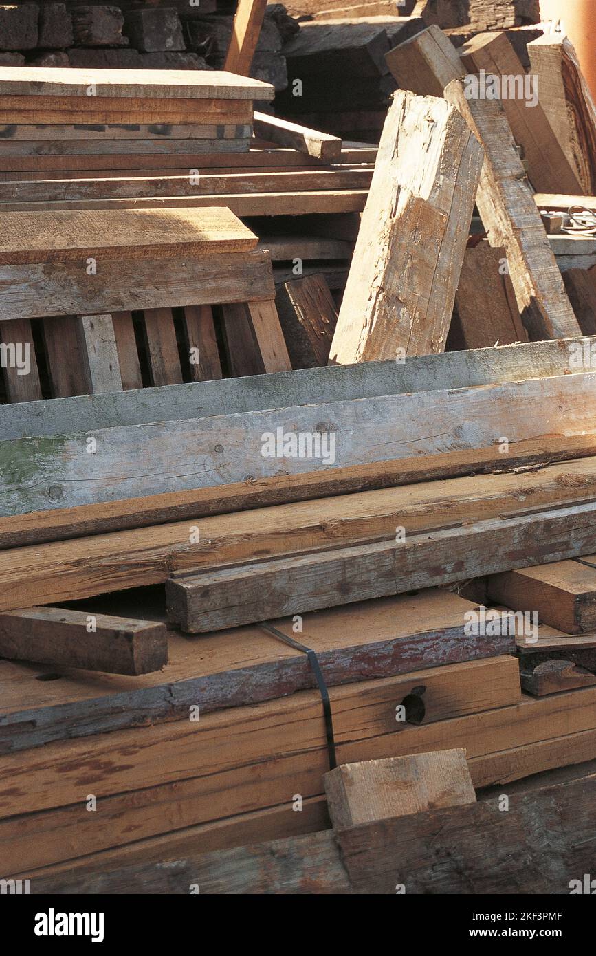 A pile of scrap timber Stock Photo - Alamy