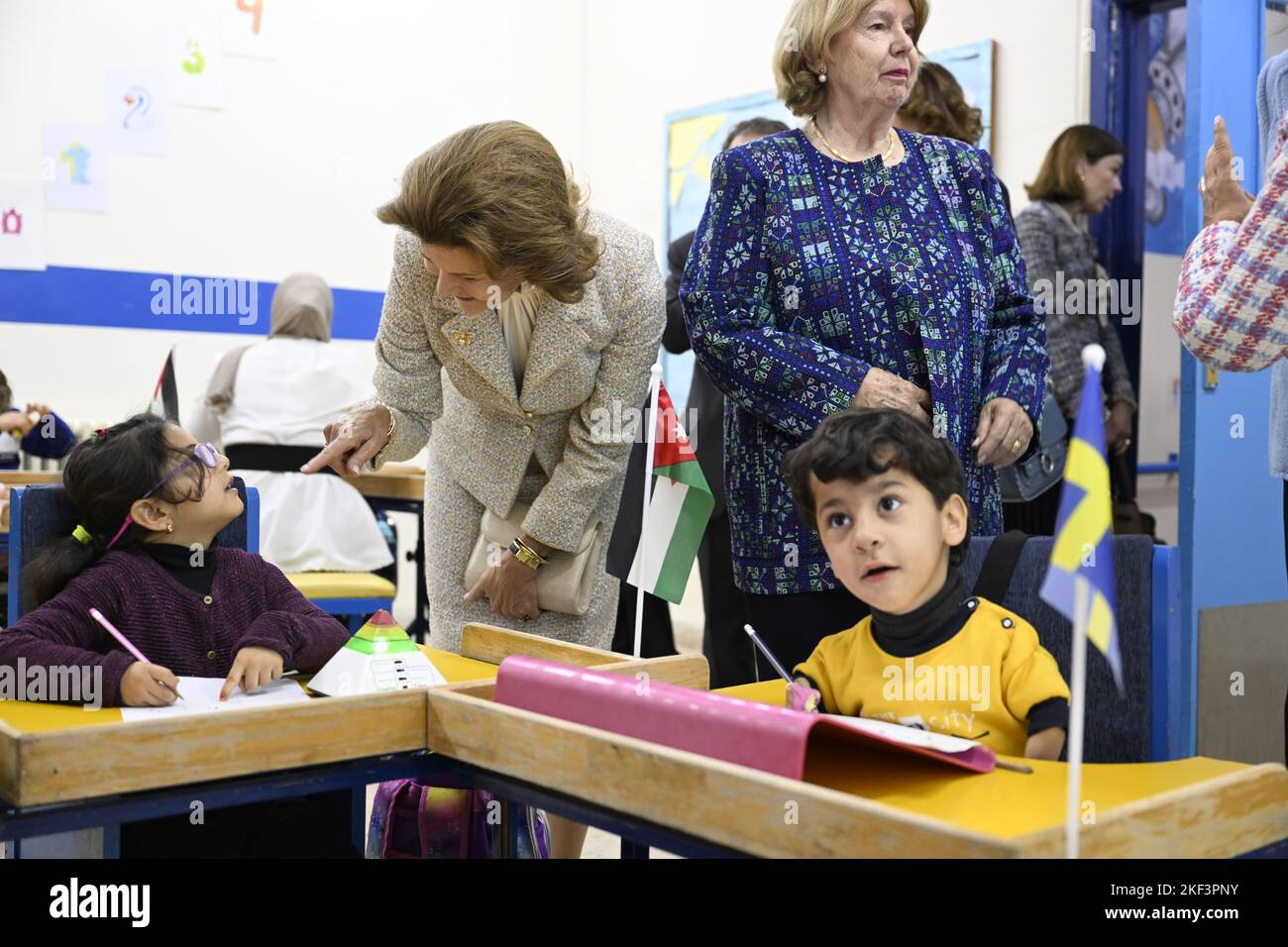 H.M. Queen Silvia and H.R.H. Princess Majda at the Al Hussein Society ...