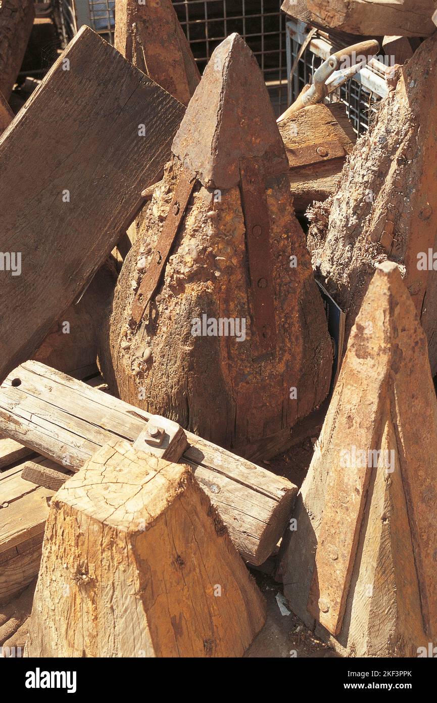Parts of wooden structure Stock Photo - Alamy