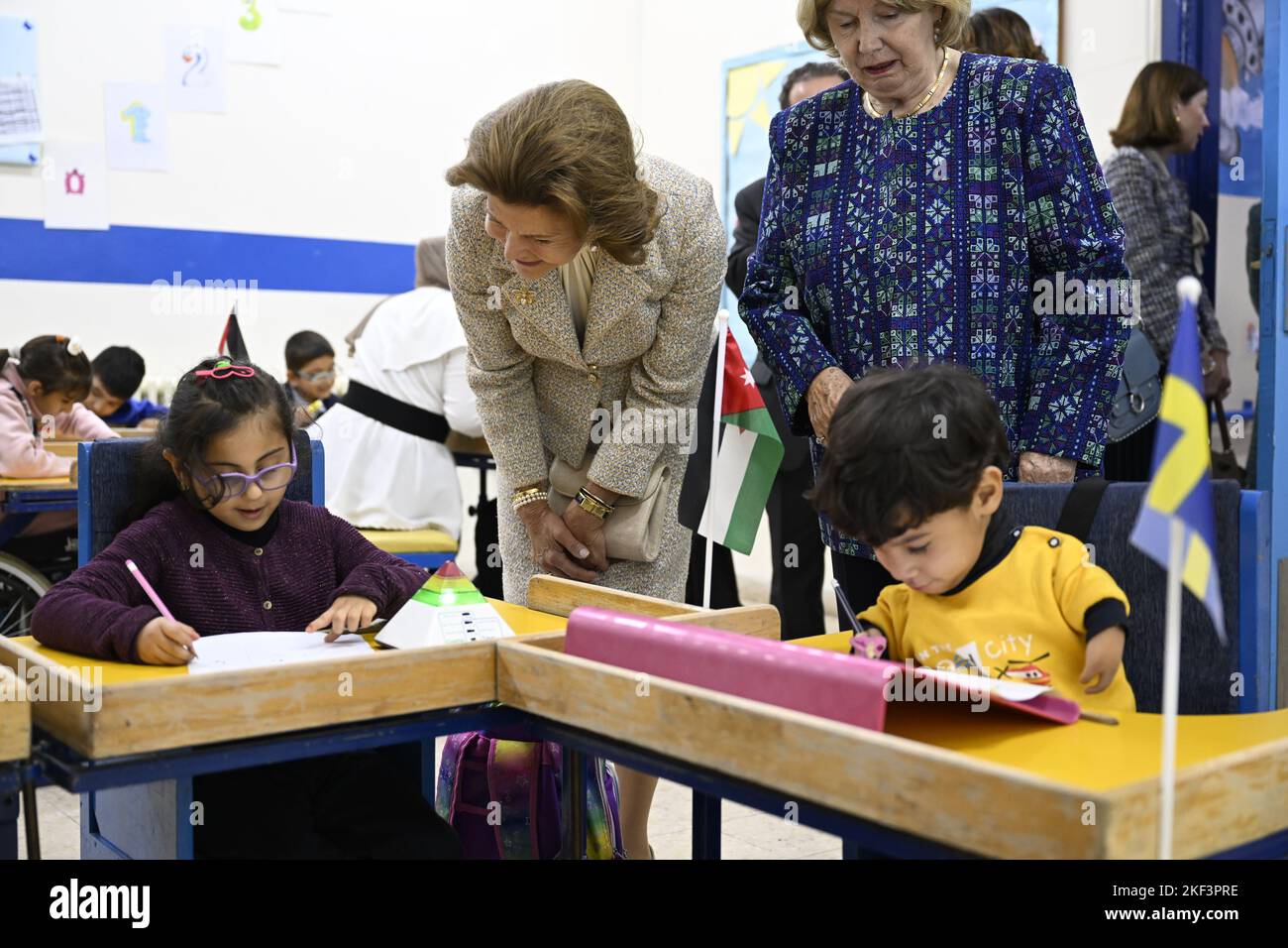 H.M. Queen Silvia and H.R.H. Princess Majda at the Al Hussein Society ...