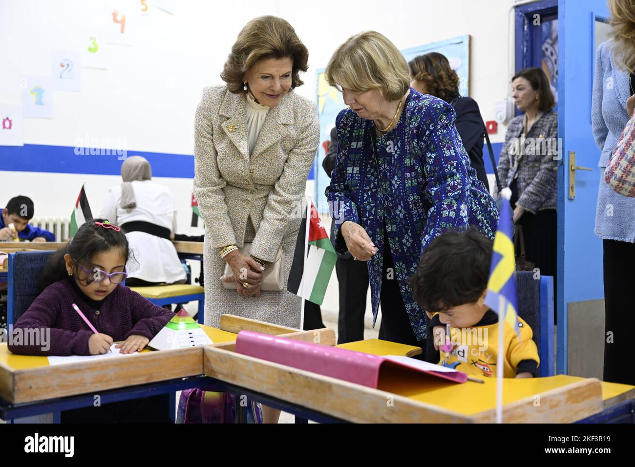 H.M. Queen Silvia and H.R.H. Princess Majda at the Al Hussein Society ...