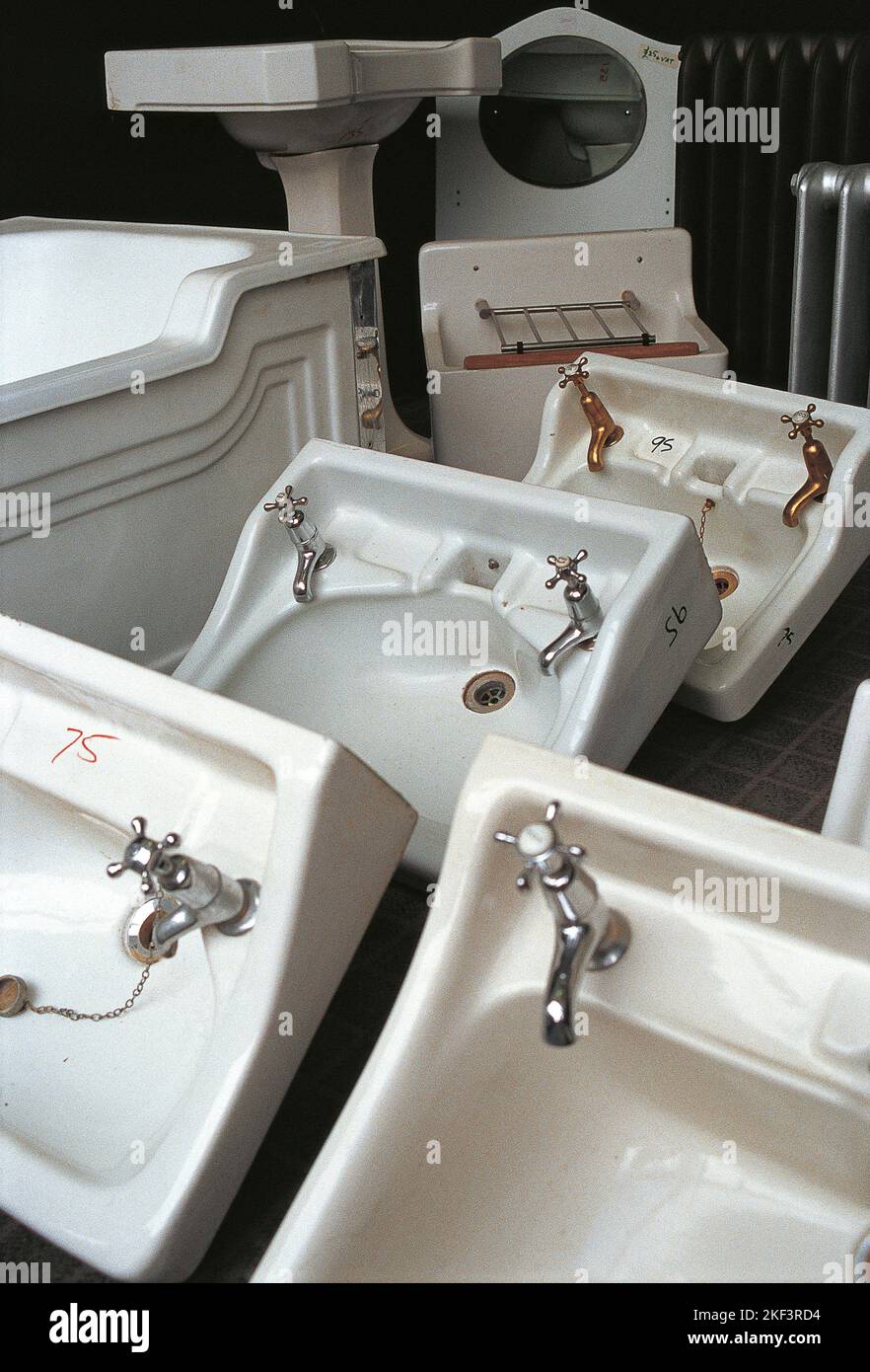 A selection of white sinks Stock Photo - Alamy