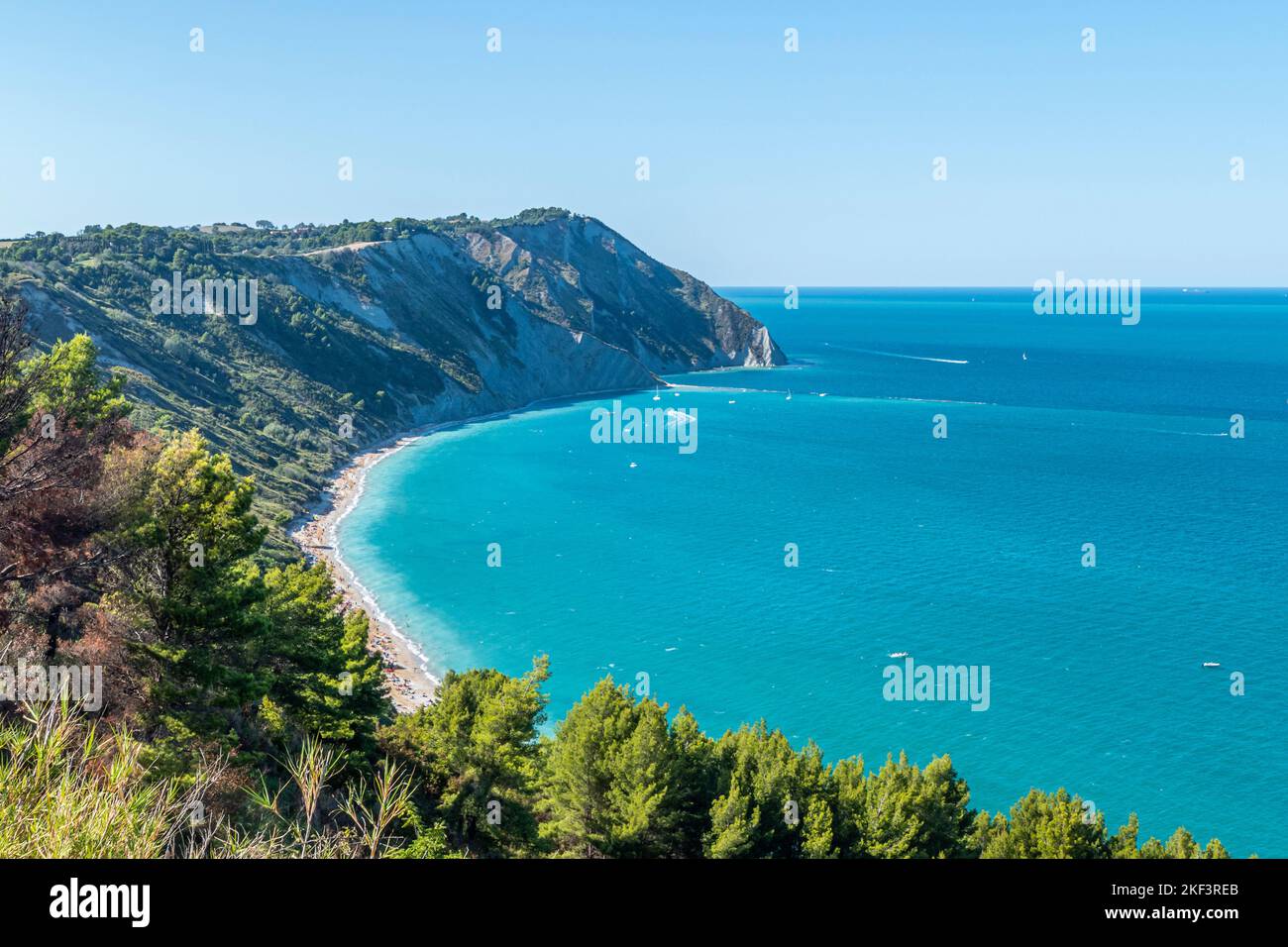 aerial view of the beautiful beach of Mezzavalle in Ancona Stock Photo ...