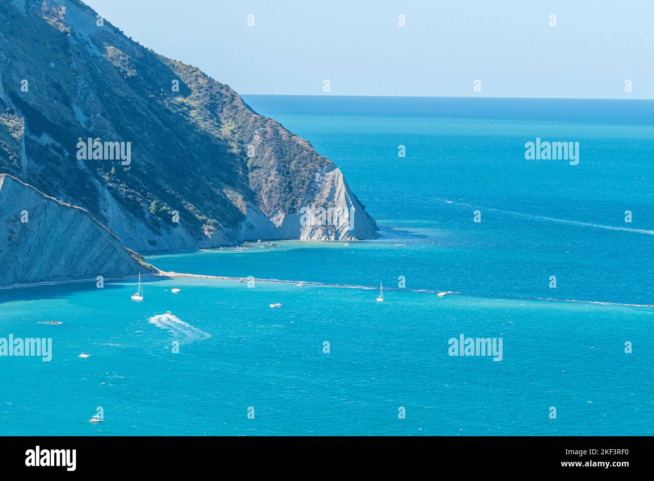 aerial view of the beautiful beach of Mezzavalle in Ancona Stock Photo ...