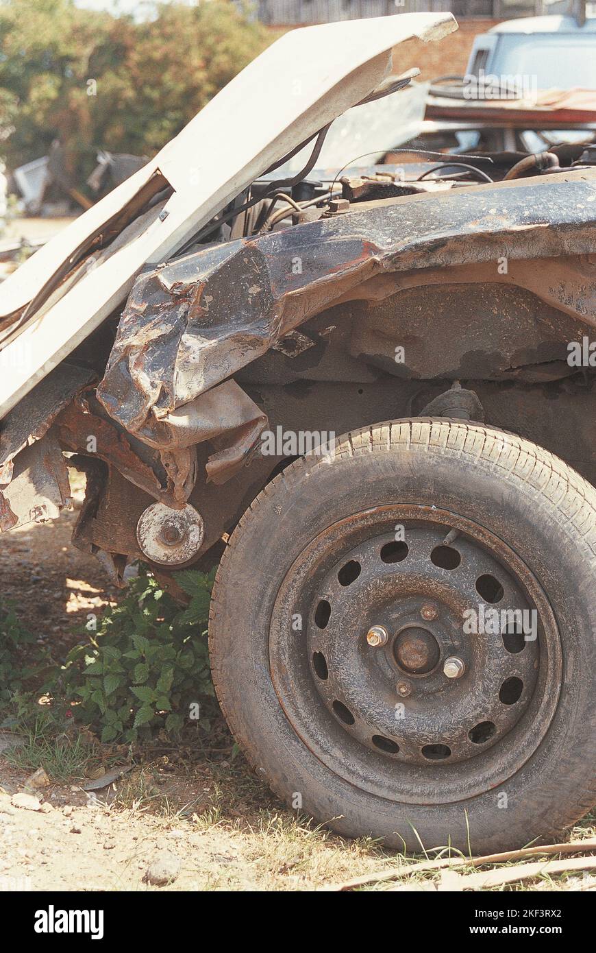 A wrecked car Stock Photo - Alamy