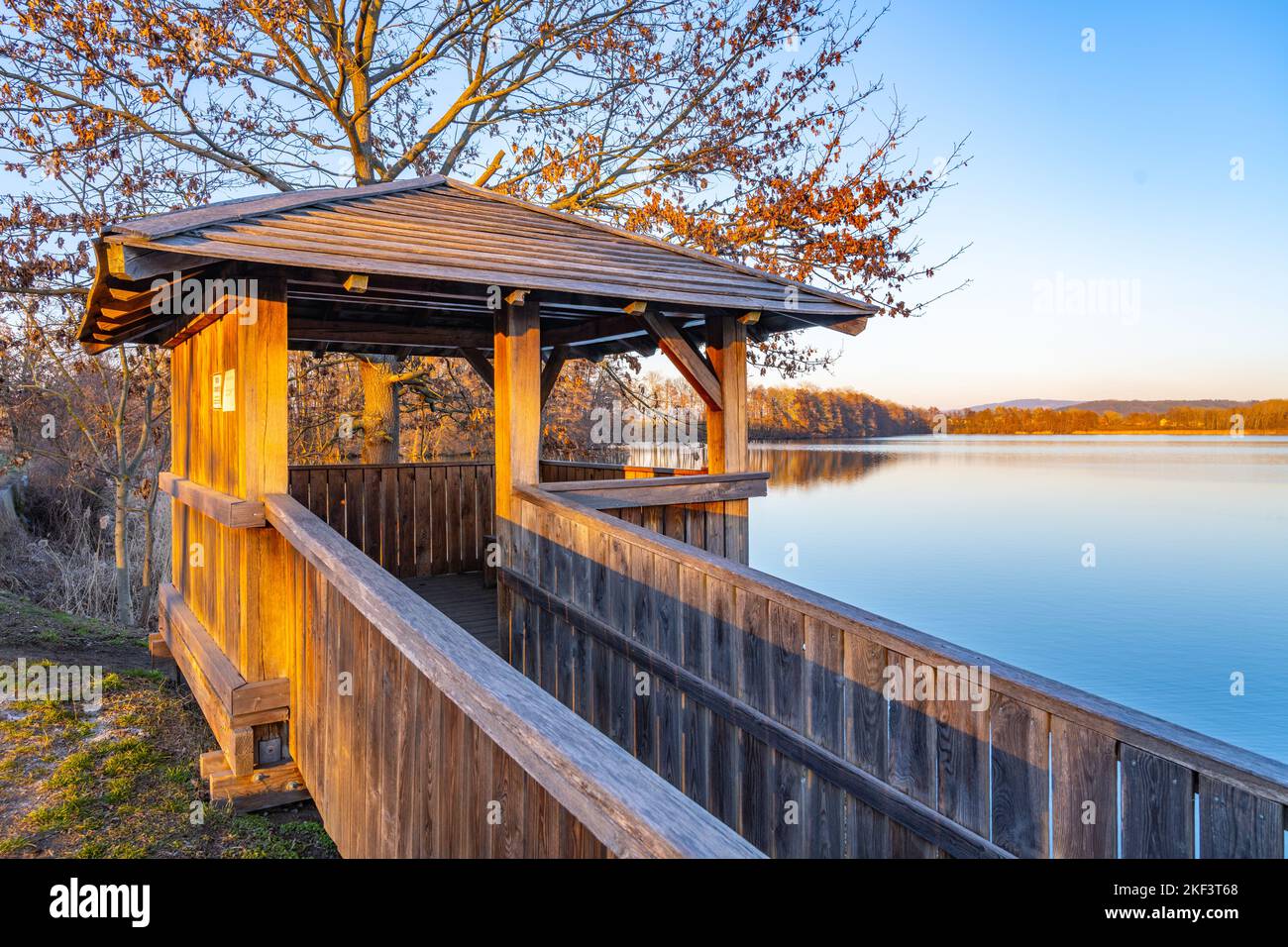 Bird observation post at Zabakor - the largest pond in Bohemian ...