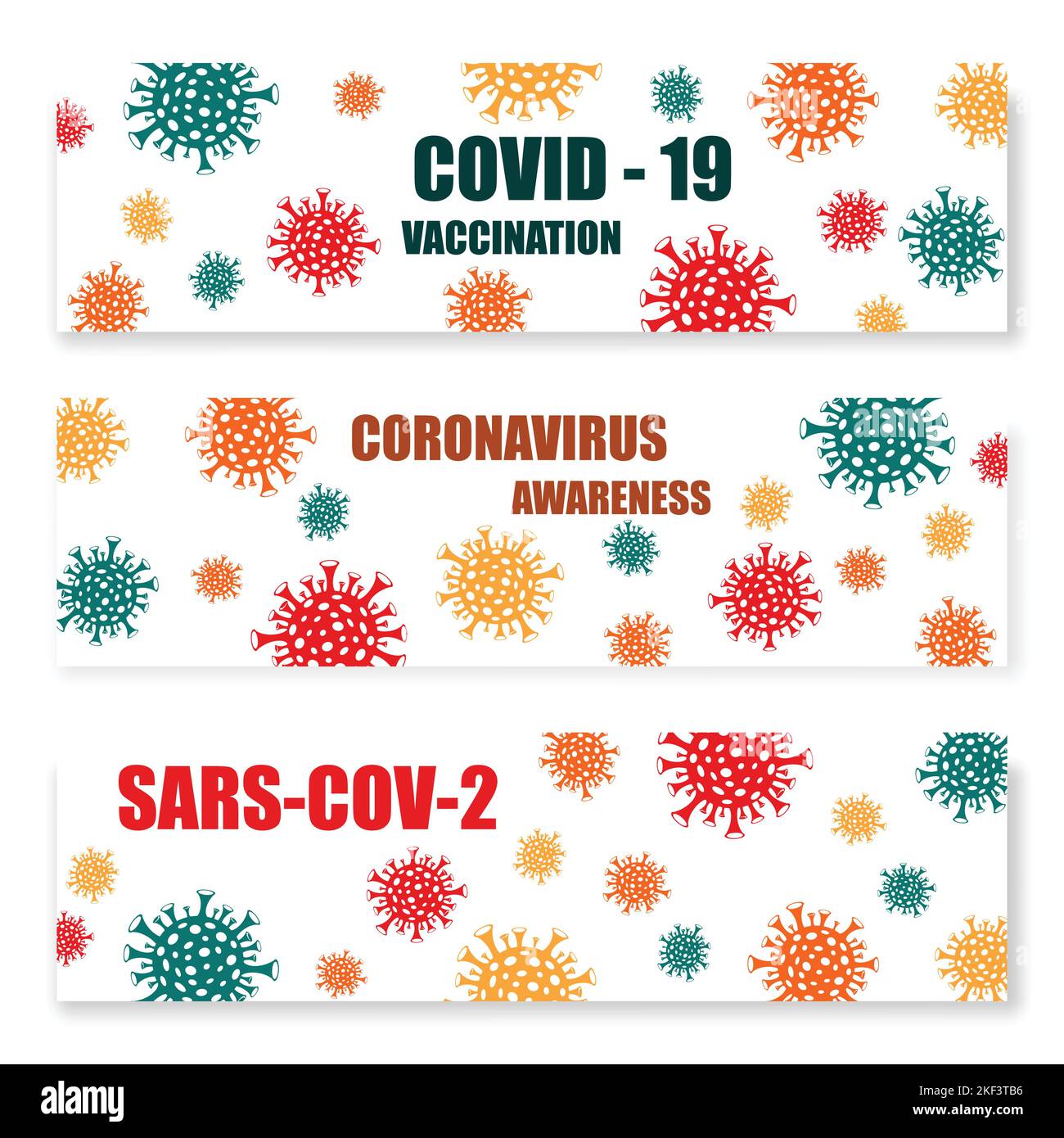 Different virus symbol white banners Stock Vector Image & Art - Alamy