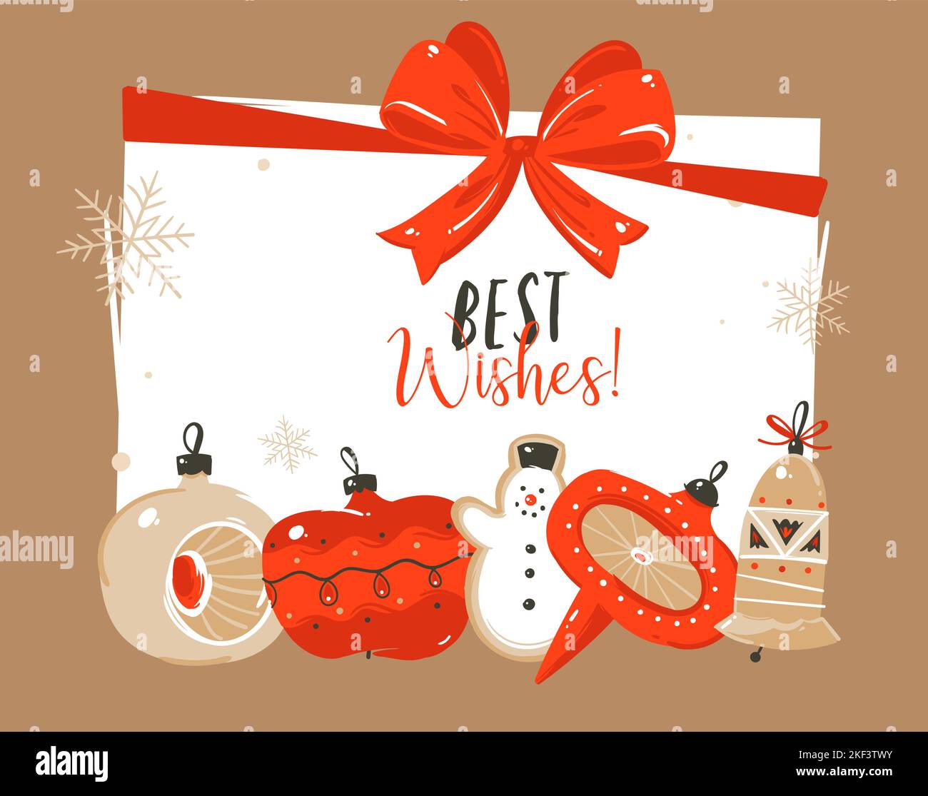 Hand drawn vector abstract Merry Christmas and Happy New Year time ...