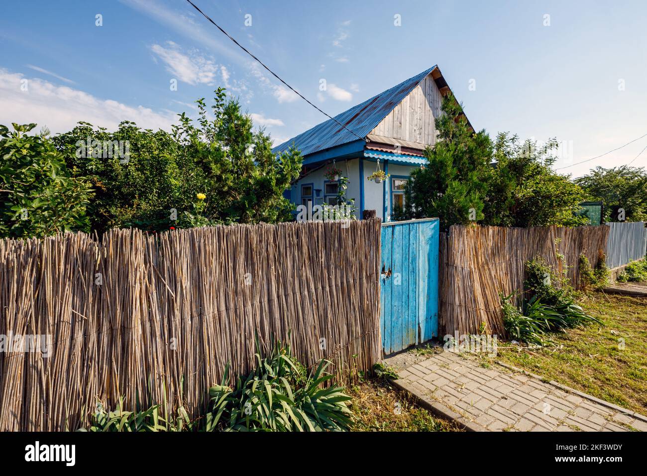 The fishermen houses in Mila 23 in the Danube Delta in Romania Stock ...