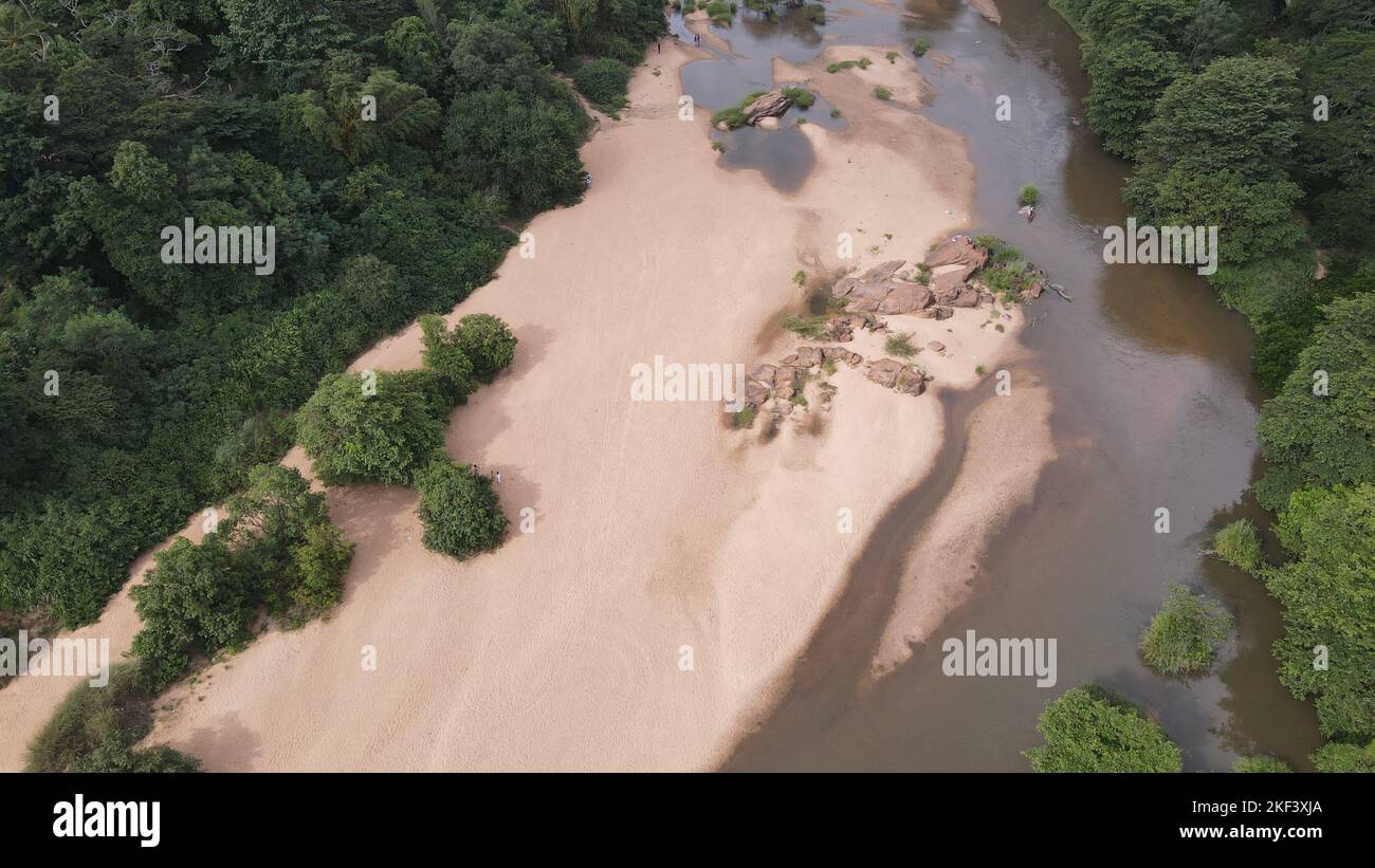 River | Drone Shot | Srilanka Stock Photo - Alamy