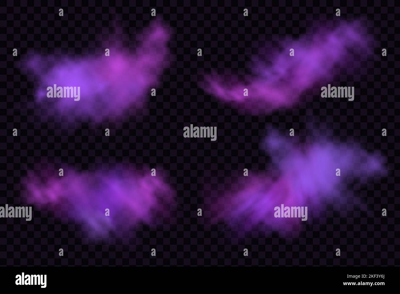 Purple flows poisonous gas, dust and smoke effect.Realistic scary ...